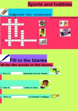 English worksheets: Hobbies worksheets, page 4