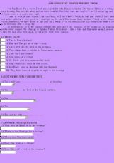 ESL - English Exercises: reading comprehension-Present Simple Tense